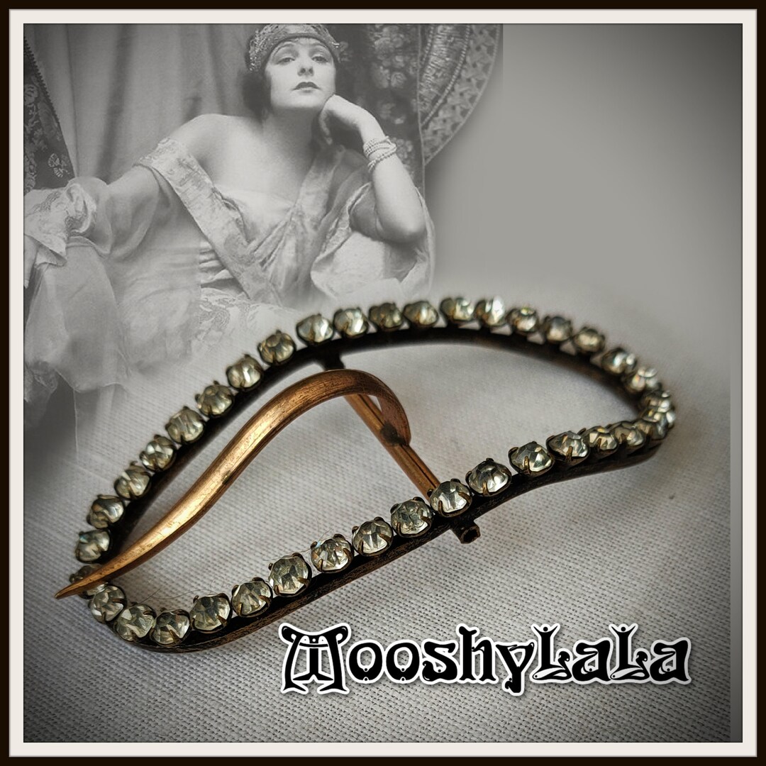 Antique Georgian Victorian Rhinestone Buckle Pinchbeck - Etsy