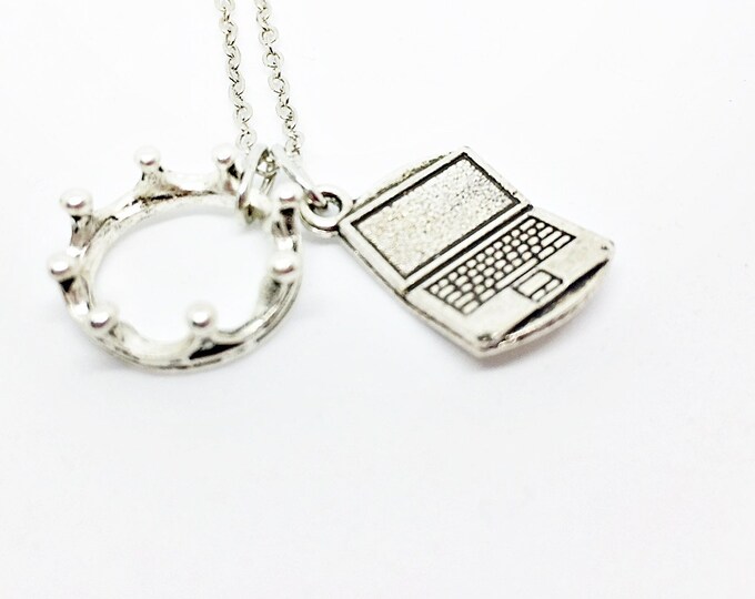 Jughead Jones Necklace Crown and Laptop Charms - Etsy