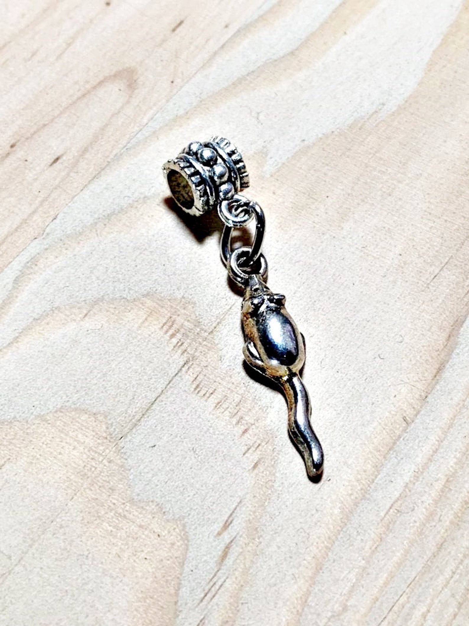 Year of the Rat Charm Rodent Charm and Classic Blue Bead - Etsy