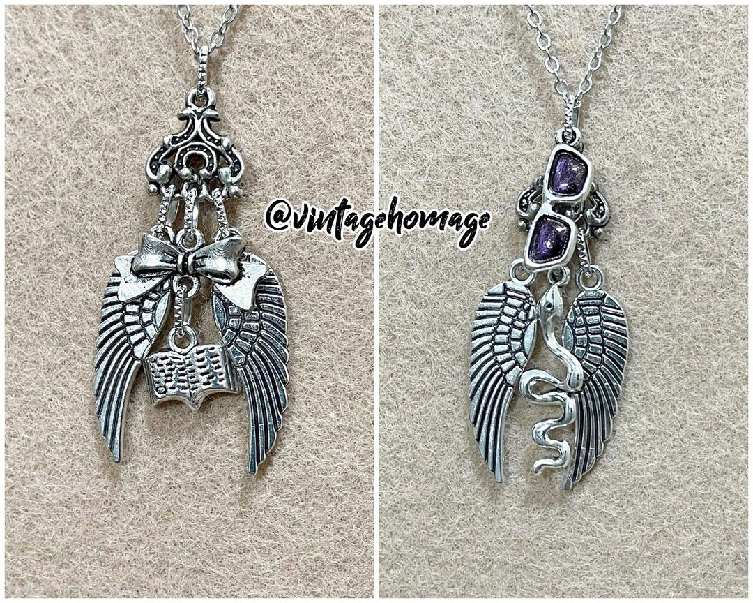 Angel and Demon Necklaces | Good Omens Charm | Armageddon Jewelry ...
