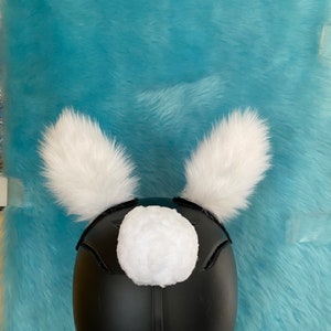 Snow Bunny Ears and Tail That Sticks on your Helmet Ski Snowboard Bike ...