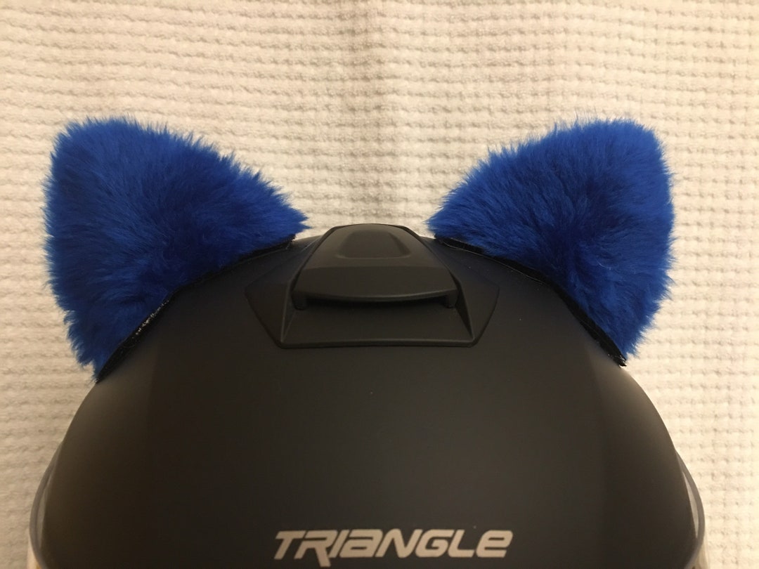 Royal Blue Cat Ears That Sticks on (your Helmet) Most All Ski Snowboard ...