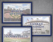 Table Number Signs for Baseball Stadiums Custom Ballpark - Etsy