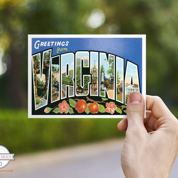 Virginia Postcards - Etsy