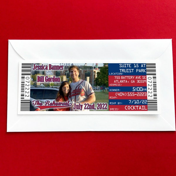 Atlanta Braves Ticket Template - Etsy