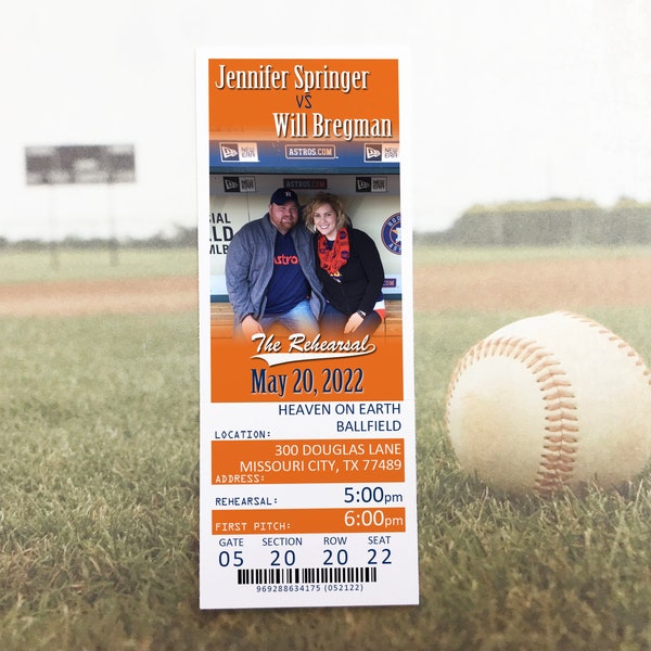 Fake Baseball Ticket - Etsy