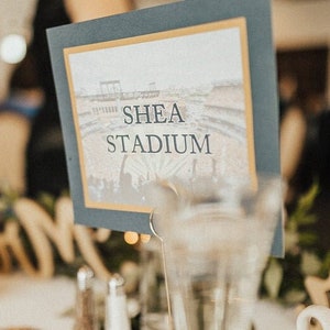 Baseball Table Number Reception Signs / Custom Black, White and Gold ...