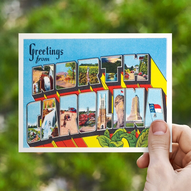 Big Letter Postcards - Etsy