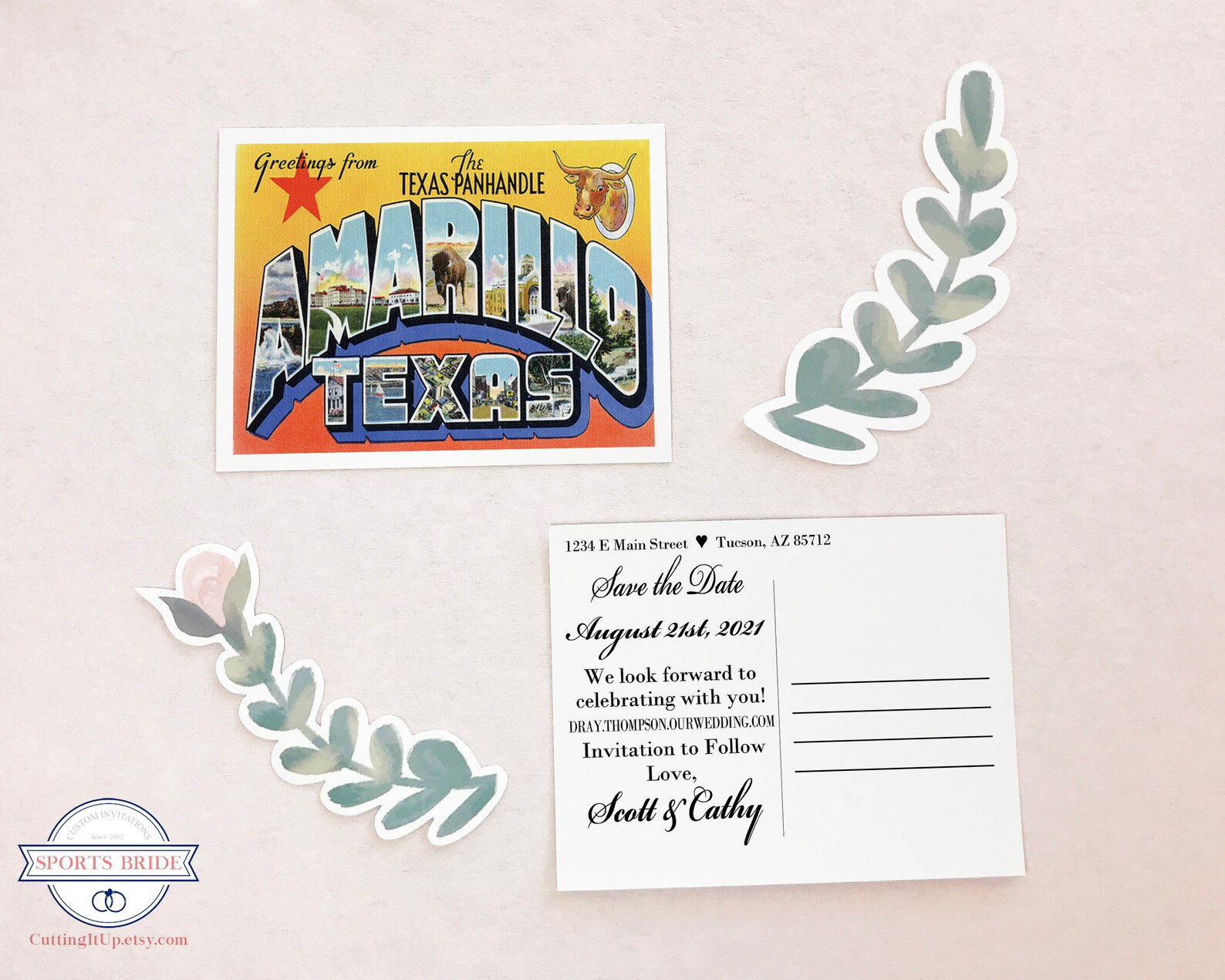 Texas Save the Date Postcard Greetings From Dallas - Etsy