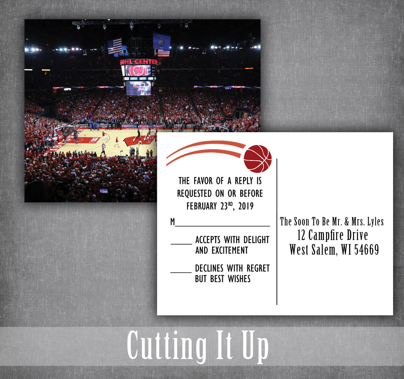Basketball Ticket Invitation With RSVP Postcard / March | Etsy