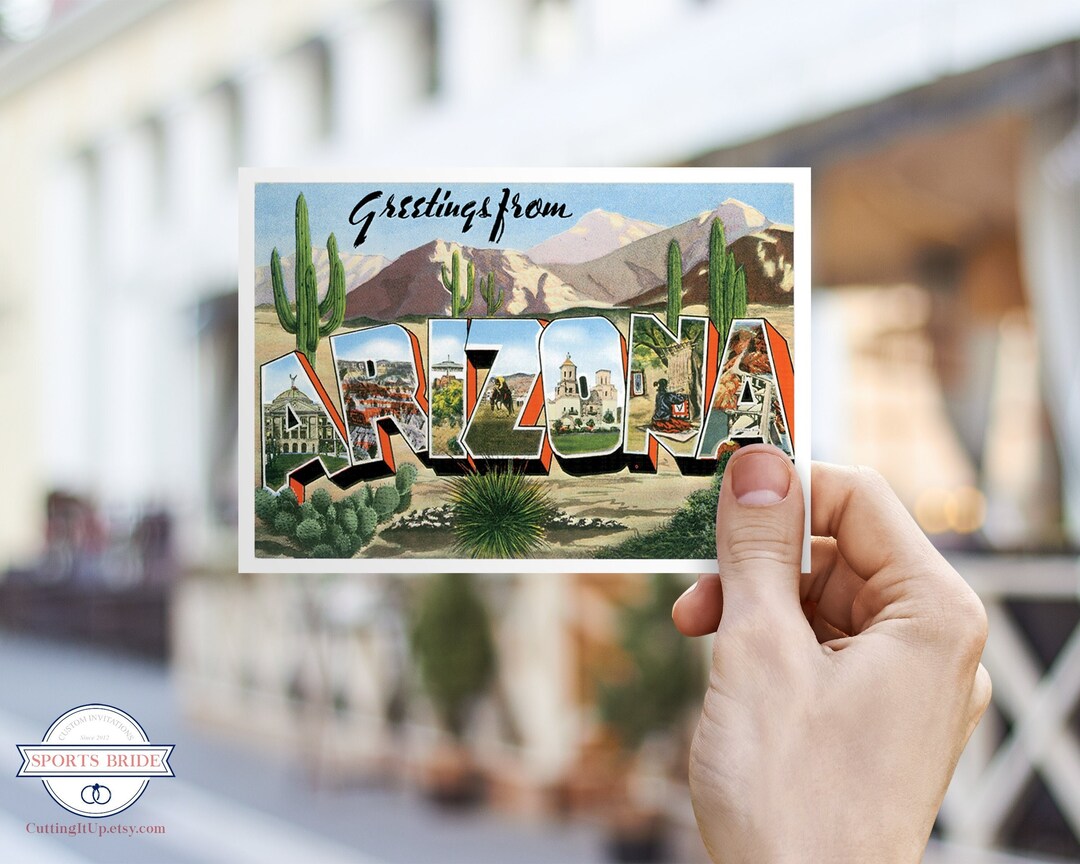 Arizona Save the Date Postcards, Greetings From Phoenix or Tucson ...