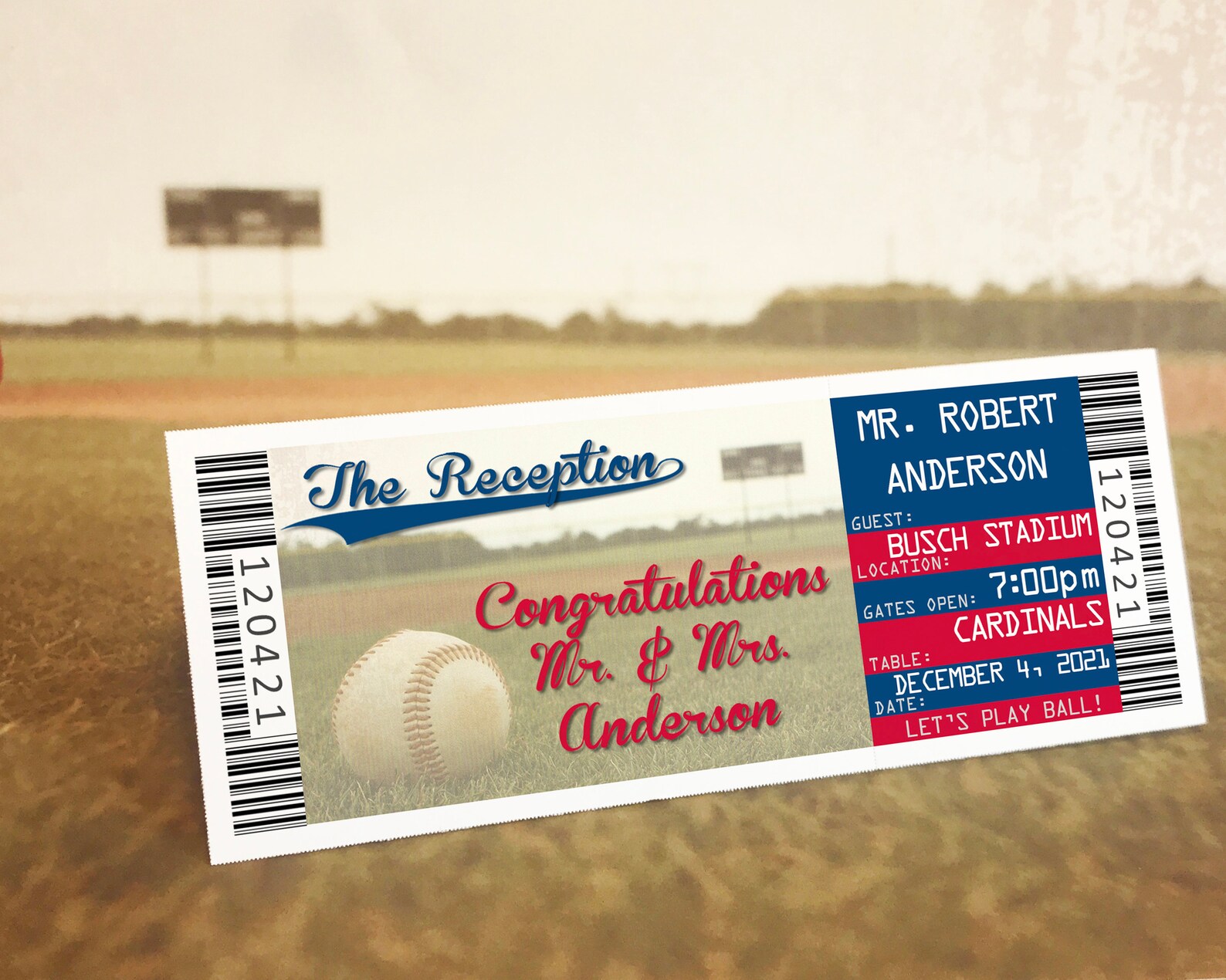 Baseball Ticket Place Cards Template Atlanta Wedding Seating - Etsy