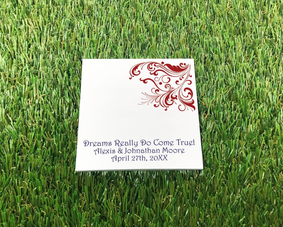 Custom Wedding Favor Post-it® Notes, Personalized Sticky Notes ...