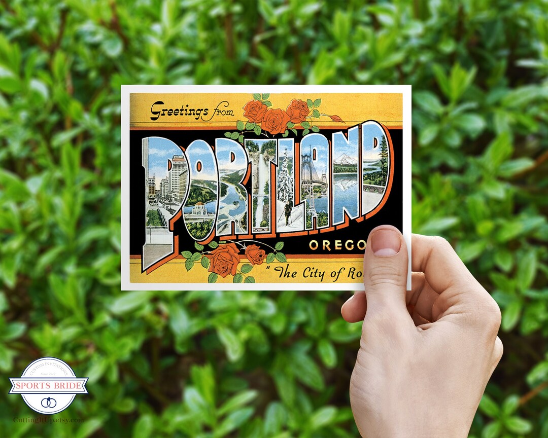 Portland Oregon Save the Date Postcards Greetings From - Etsy