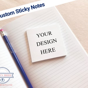 Custom Name or Initial Post-it® Notes / Personalized Sticky Notepad ...