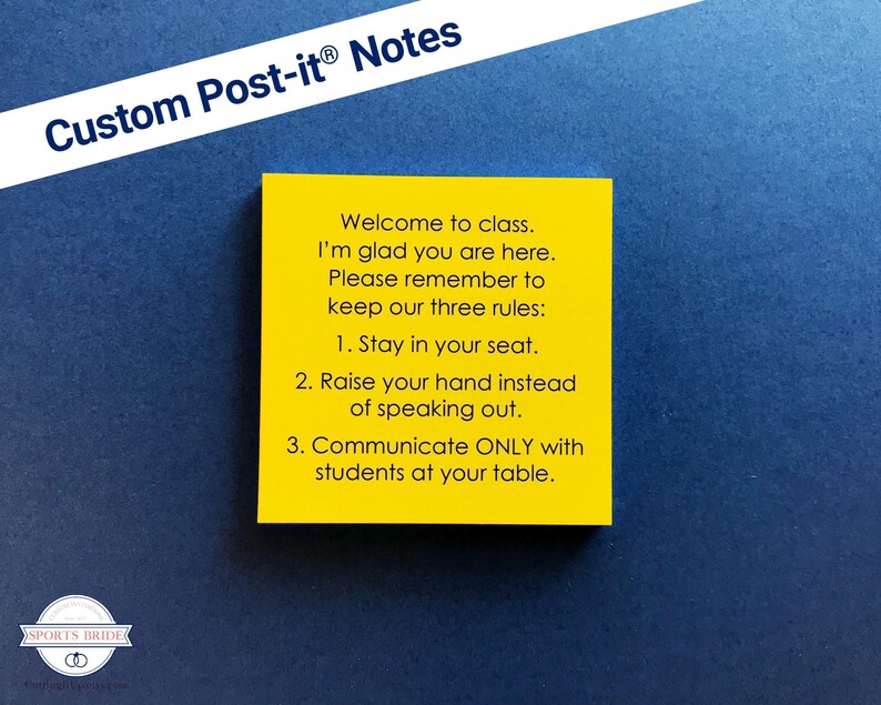 Custom Teacher Checklist Post-it® Notes, Personalized Classroom to Do ...