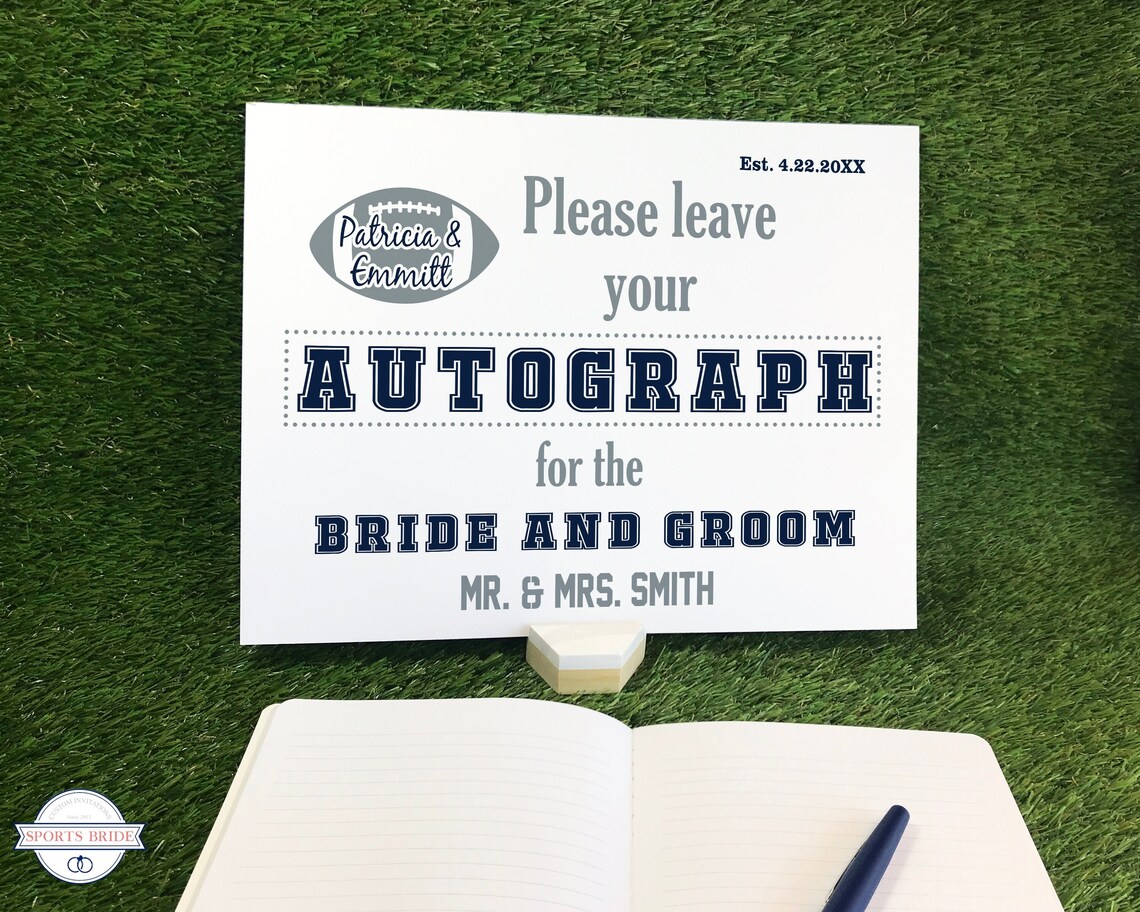 Dallas Football Guest Book Please Leave Your Autograph Sign - Etsy