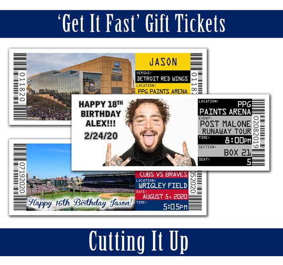 Keepsake Printed Gift Tickets for a Digital Game Ticket / Any | Etsy