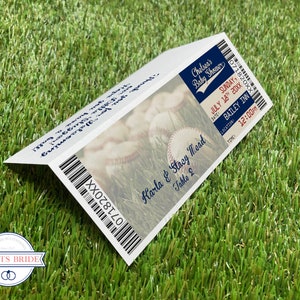 Ticket Place Cards, Baseball Baby Shower Table Placecards With Meal ...