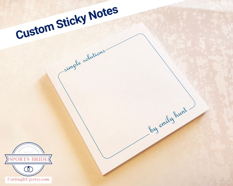 Custom Post-it® Notes Personalized Sticky Notepad to Do List | Etsy