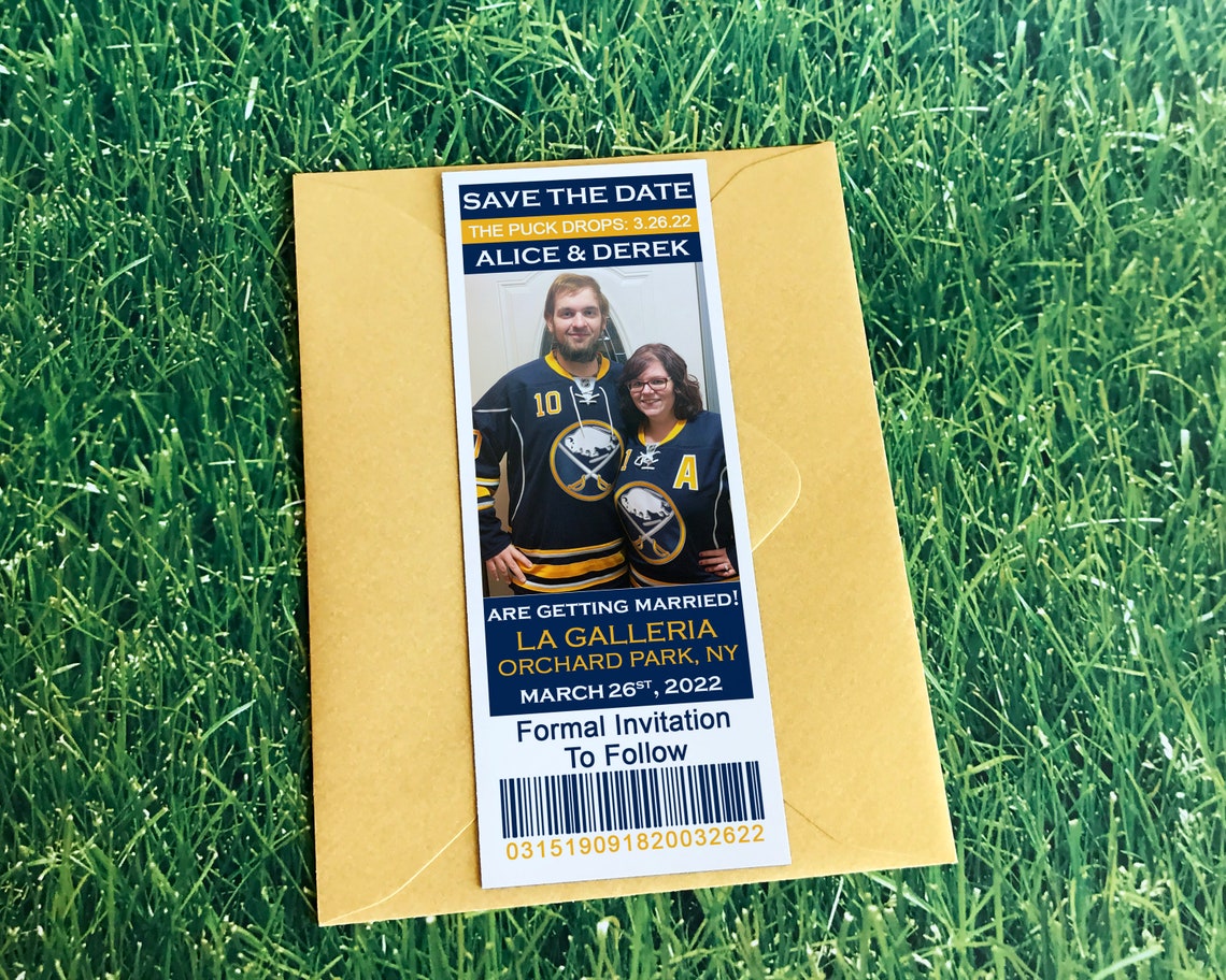 Buffalo Hockey Ticket Save the Date Magnet Nashville Ticket - Etsy