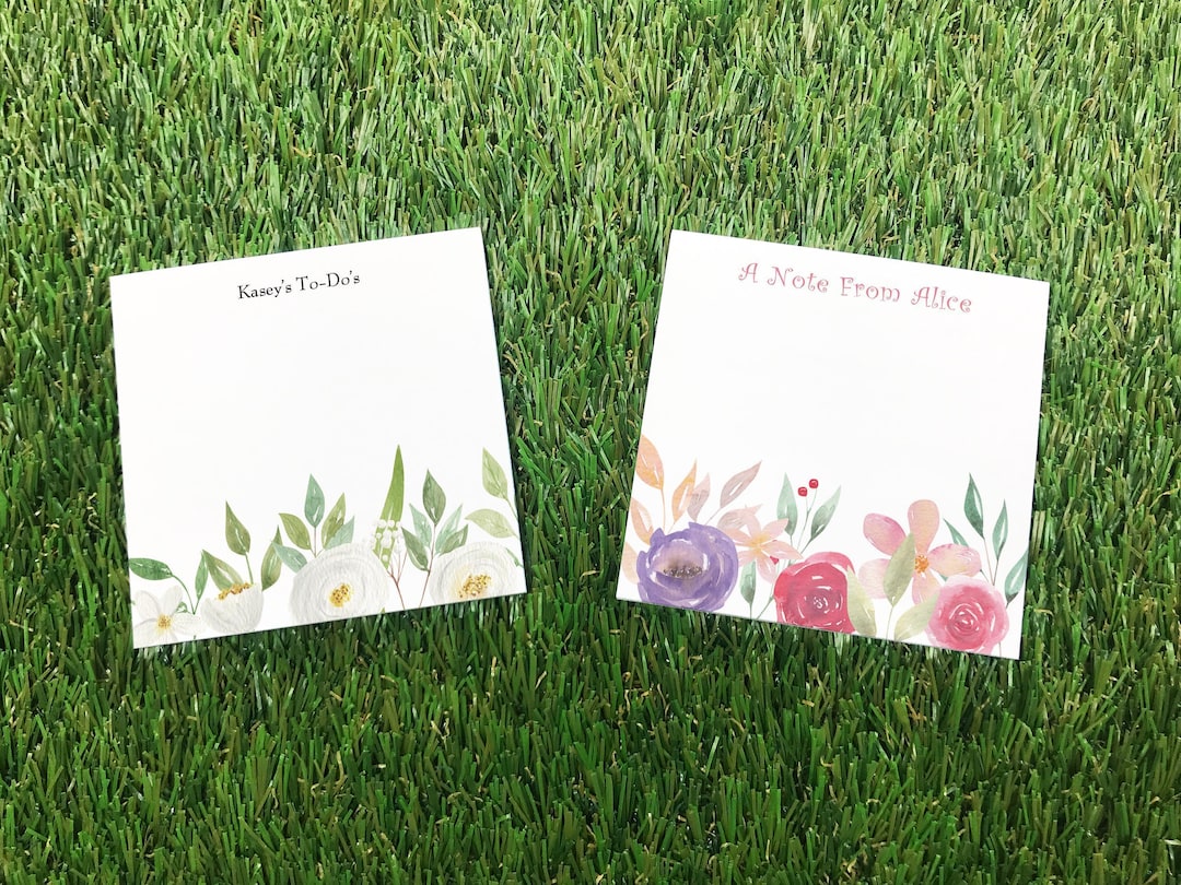 Custom Flower Post-it® Notes Personalized Sticky Notepad, Daisy to Do ...