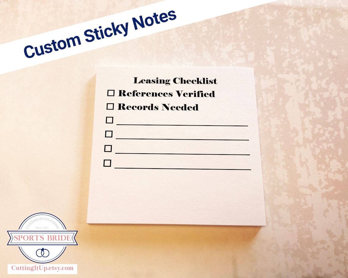 Custom Checklist Post-it® Notes Self Care Check List Sticky - Etsy