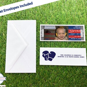 Boxing Theme Birthday Party Invitation Ticket With Picture, Wrestling ...