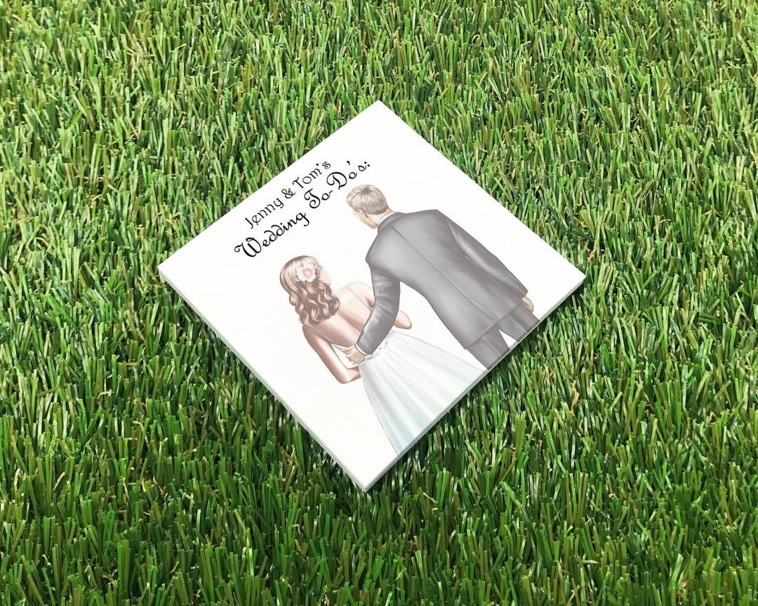 Personalized Wedding Planning Post-it® Notes Checklist, Custom Bride ...
