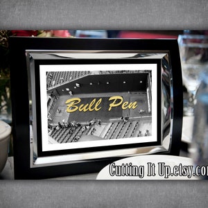 Baseball Table Number Reception Signs / Custom Black, White and Gold ...