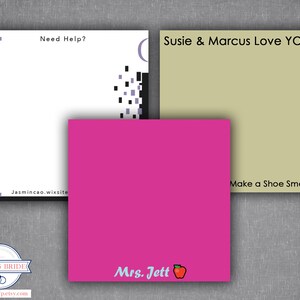 Custom Name or Initial Post-it® Notes / Personalized Sticky Notepad ...