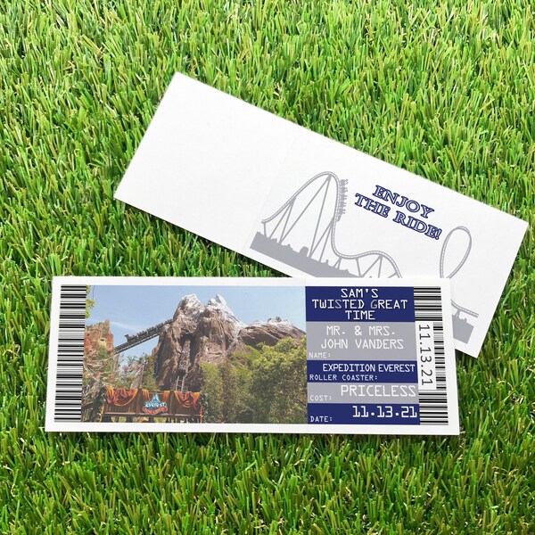 Amusement Park Ticket Invitation - Etsy