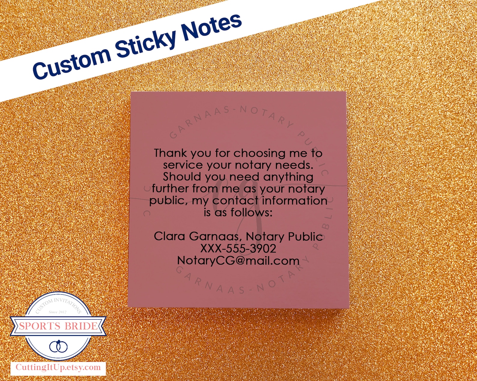 Custom Post-it® Notes Personalized Sticky Notepad to Do List | Etsy