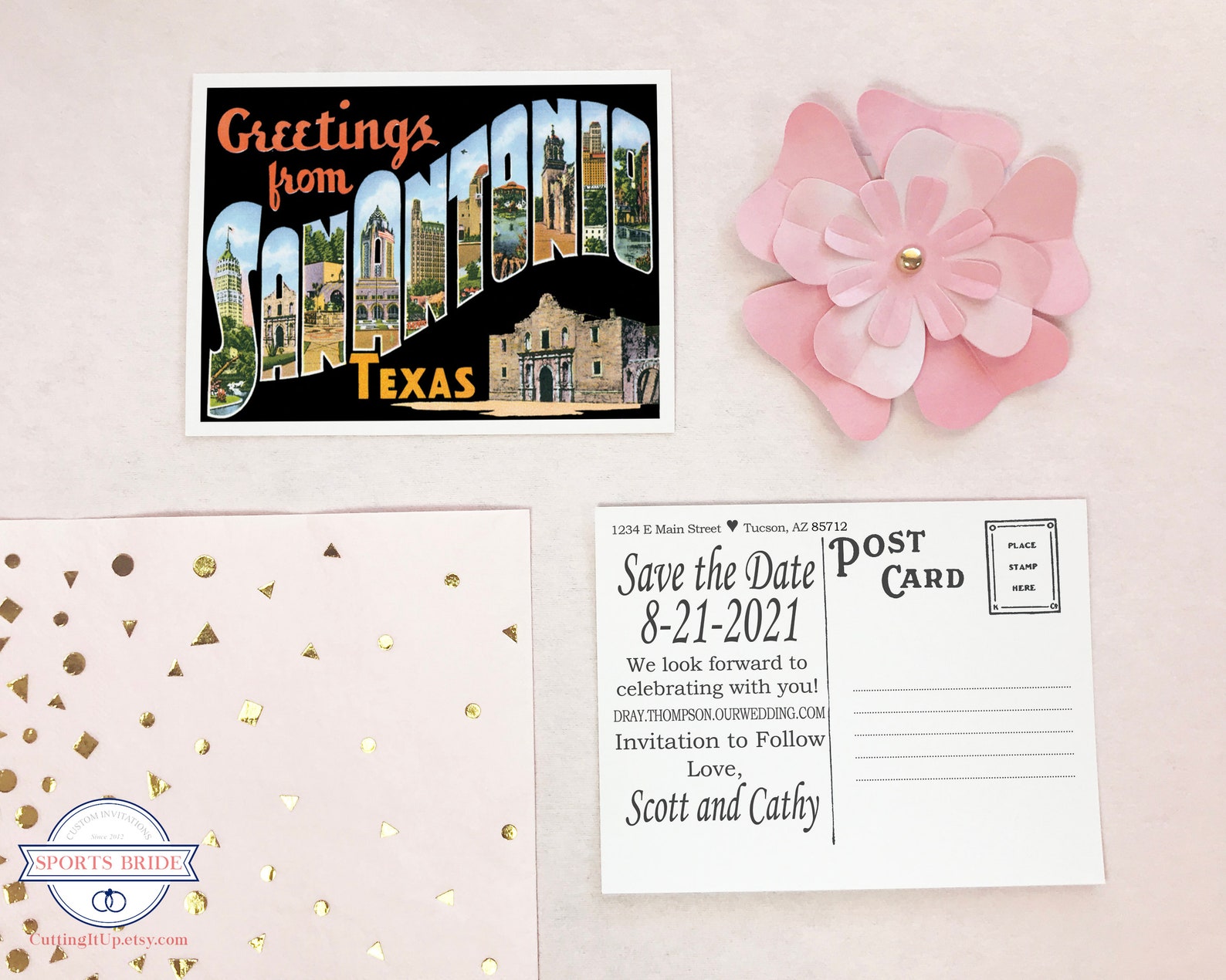 Texas Save the Date Postcard Greetings From Dallas - Etsy