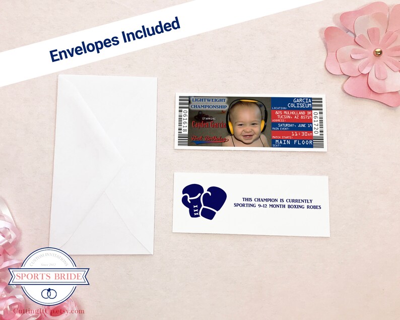 Boxing Theme Birthday Party Invitation Ticket With Picture - Etsy