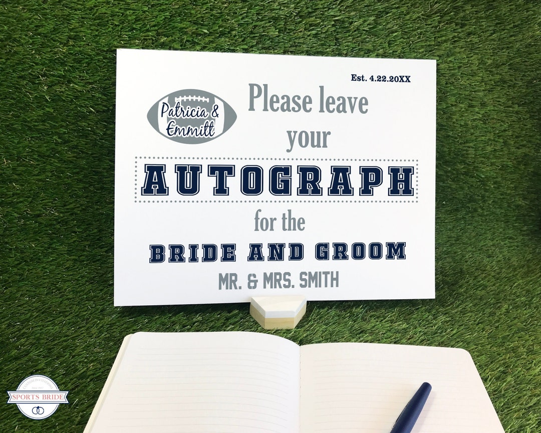 Dallas Football Guest Book Please Leave Your Autograph Sign Bundles ...