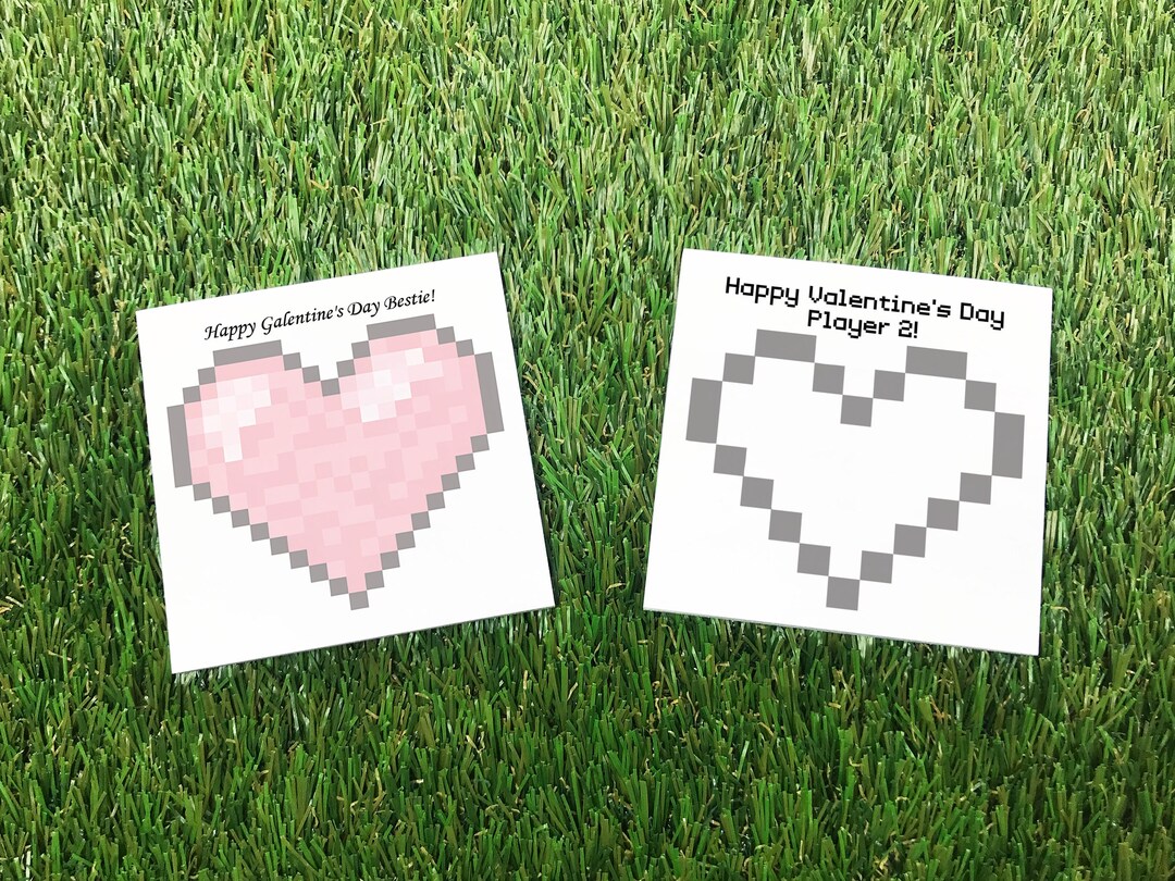 Gamer Valentine Post-it® Notes, Player 2 Pixel Heart Sticky Notes ...