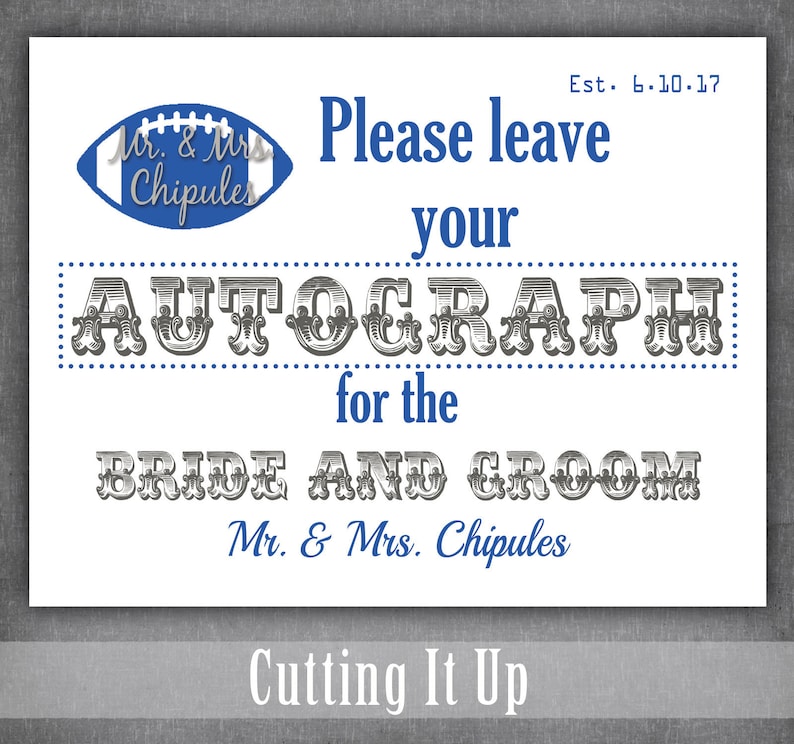 Dallas Football Guest Book Please Leave Your Autograph Sign | Etsy