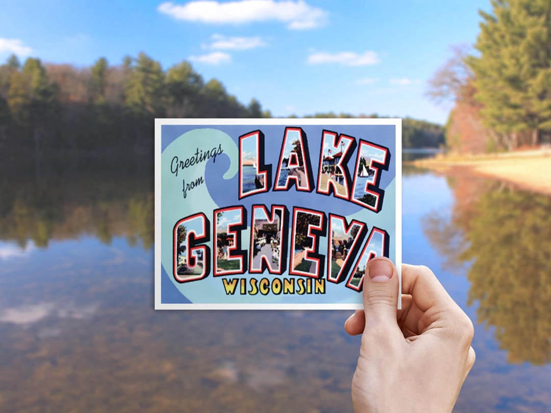 Greetings From Wisconsin Save the Date Postcard | Madison & Lake Geneva ...