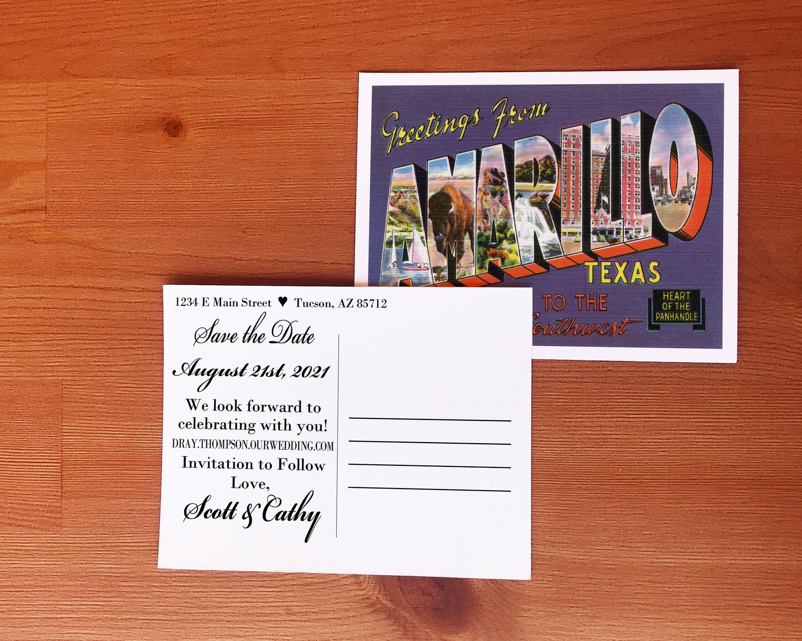 Texas Save the Date Postcard Greetings From Dallas - Etsy