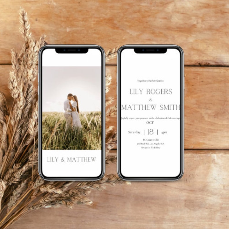 Editable Photo Wedding Invitation Set Template, RSVP , Details Wedding ...