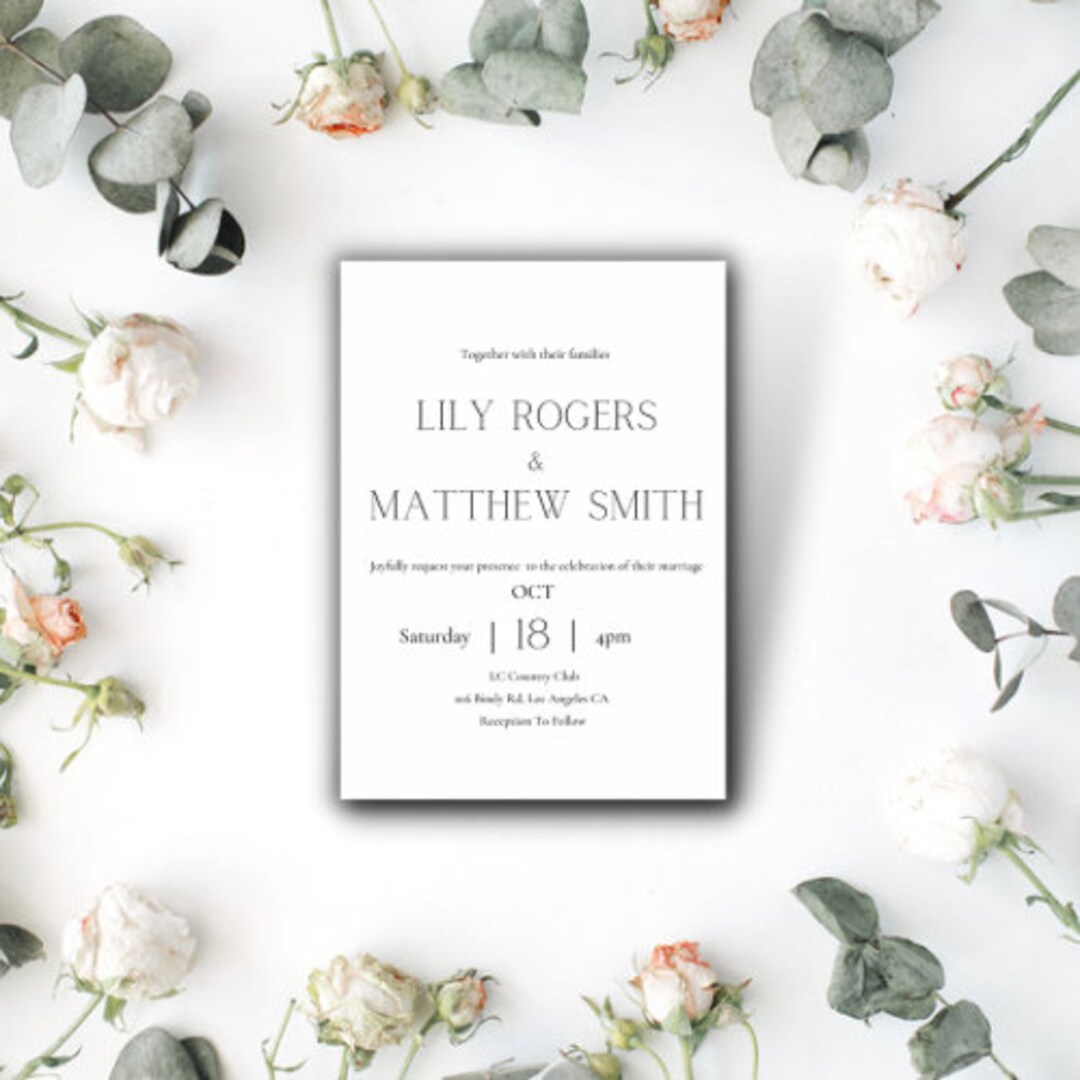 Editable Photo Wedding Invitation Set Template, RSVP , Details Wedding ...