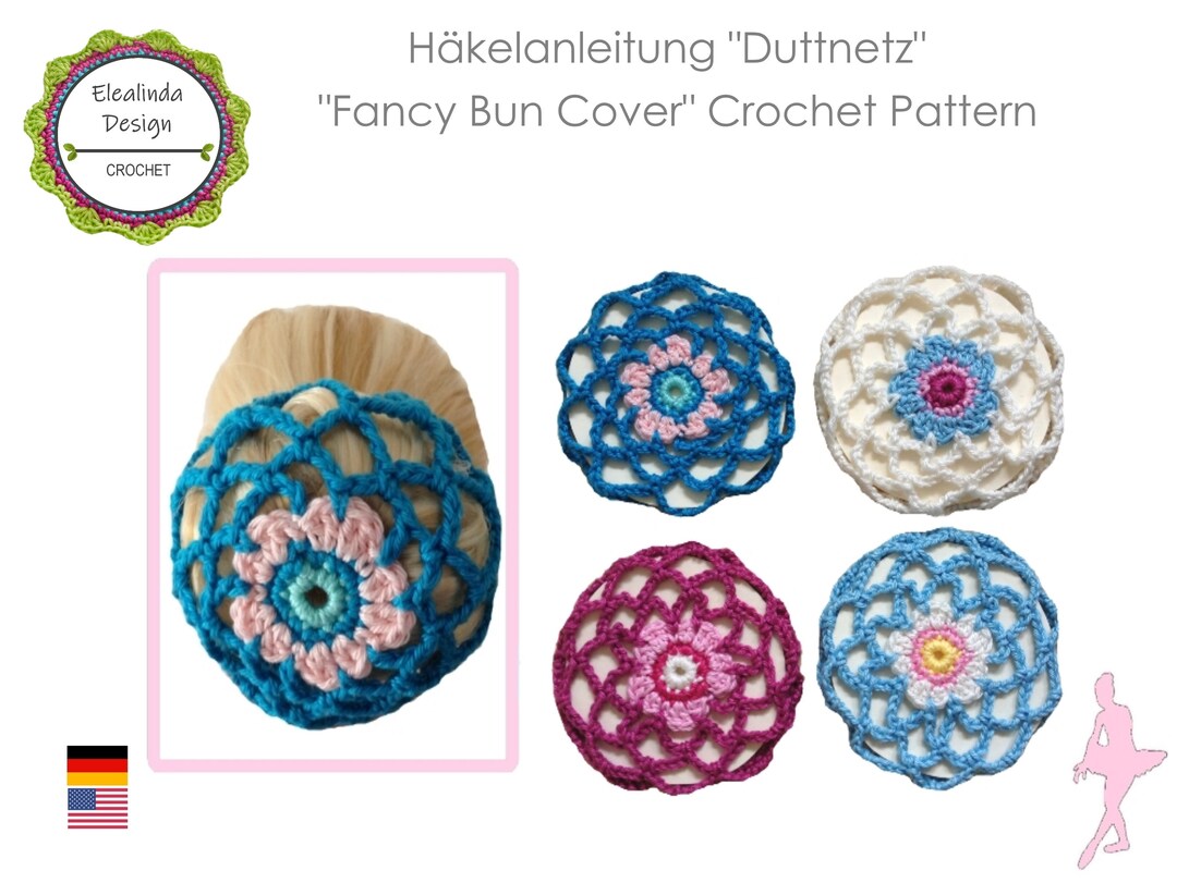 Crochet Pattern Bun Cover Bunnet Hairnet Bun Hair - Etsy