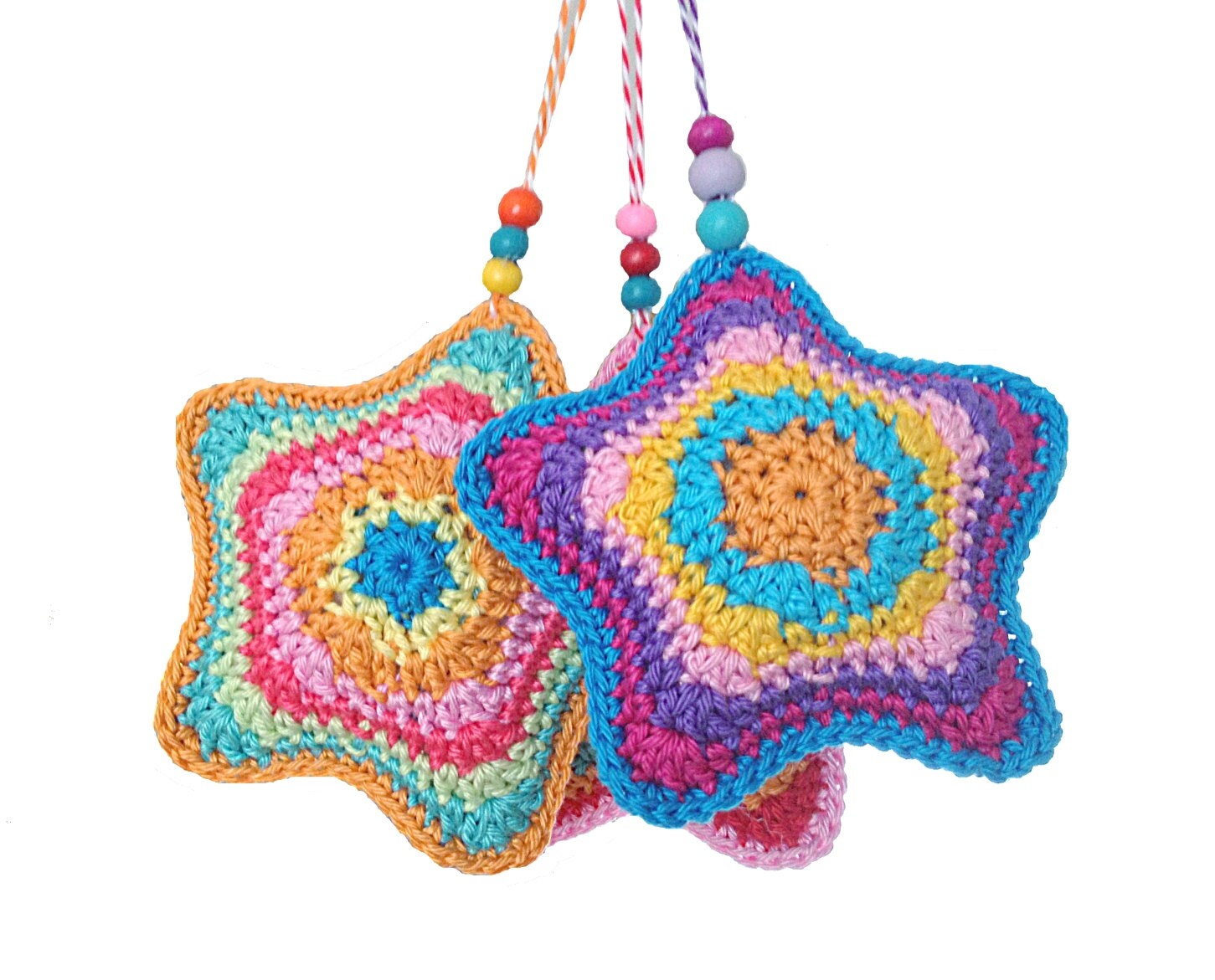 Crochet Pattern Little Stars Pendants Doble-sided Filled | Etsy