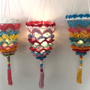 Crochet Pattern Lampion, Mini Crochet Lamp, boho Mini Lampion, Lanterns ...