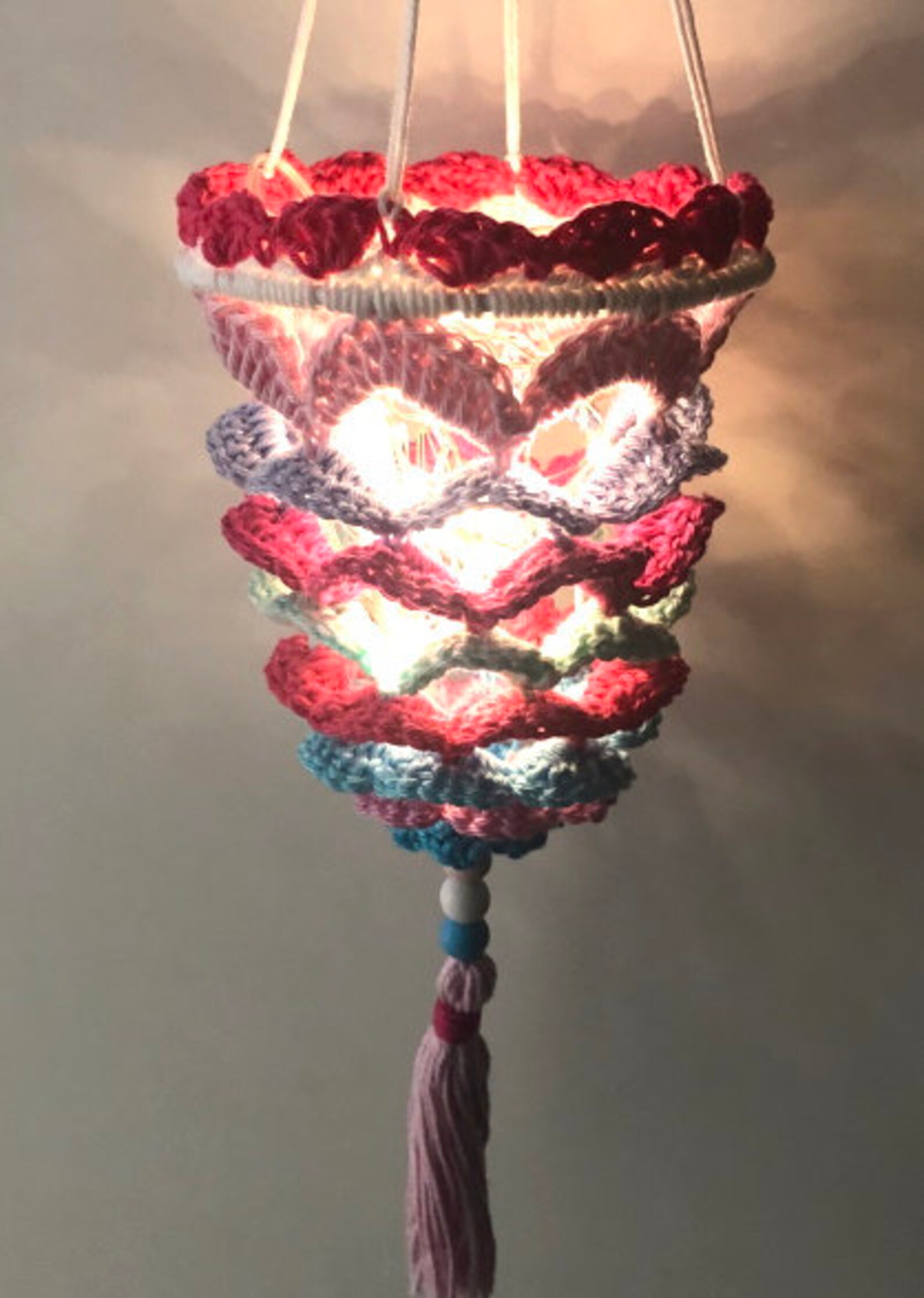 Crochet Pattern Boho Mini Lantern Crochet Lamp Small Lampion Lanterns ...