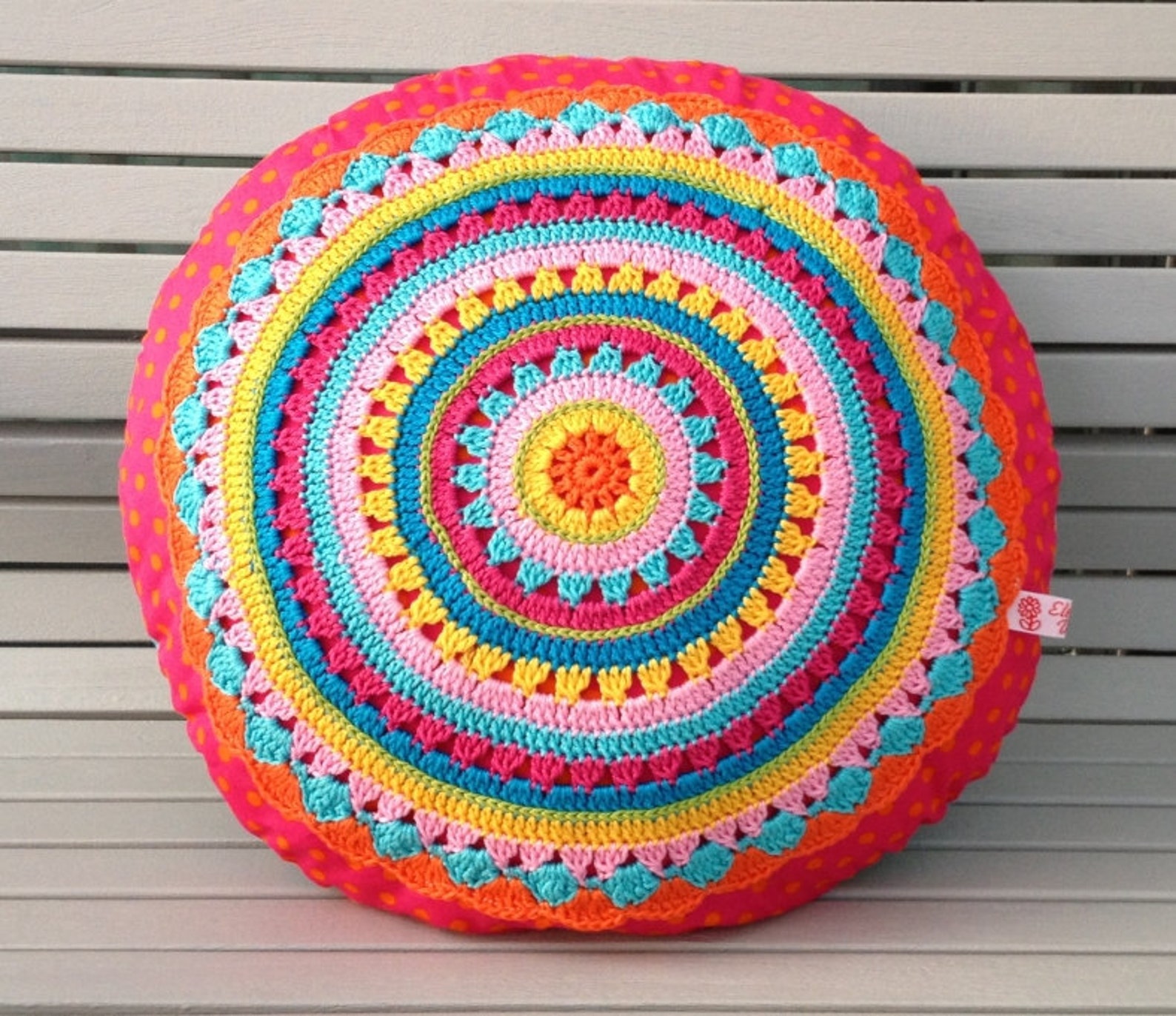 Crochet Pattern Round Cushion SUNRISE Pillow Incl. Sewing Tutorial, PDF ...