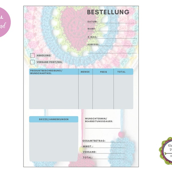 Custom Crochet Order Form - Etsy