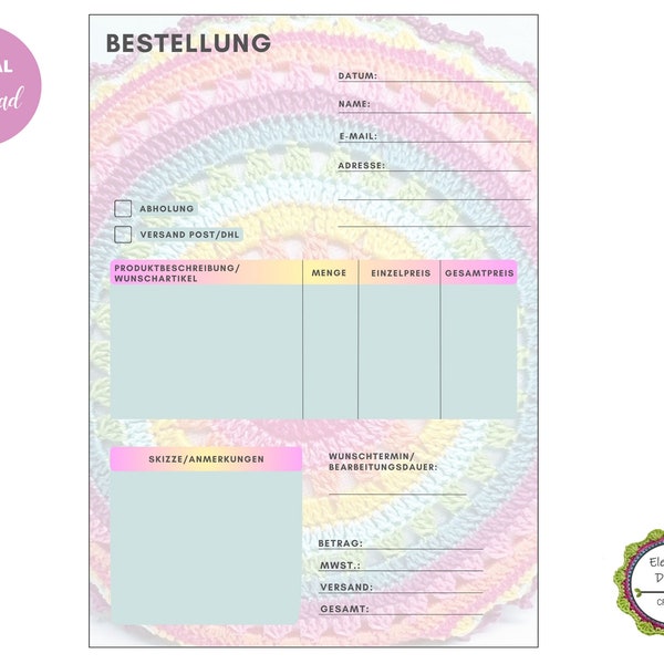 Custom Crochet Order Form - Etsy