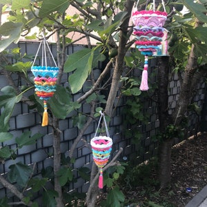 Crochet Pattern Lampion, Mini Crochet Lamp, boho Mini Lampion, Lanterns ...